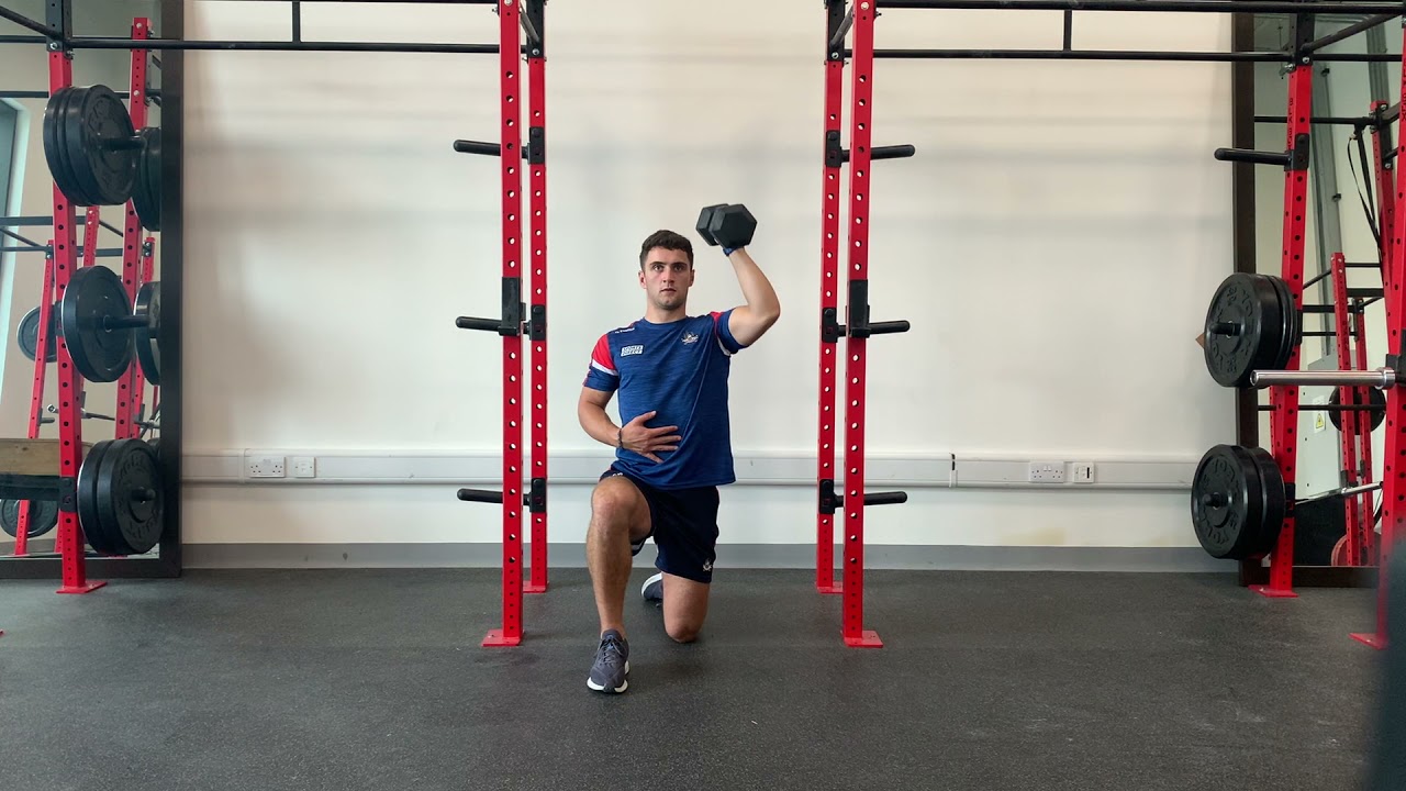 1/2 Kneeling SA Shoulder Press - YouTube