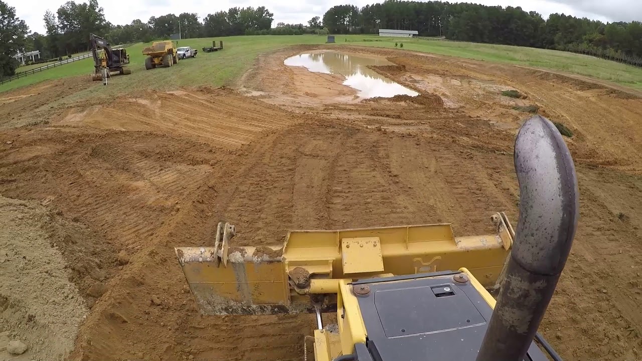 Grading Around The Pond - YouTube