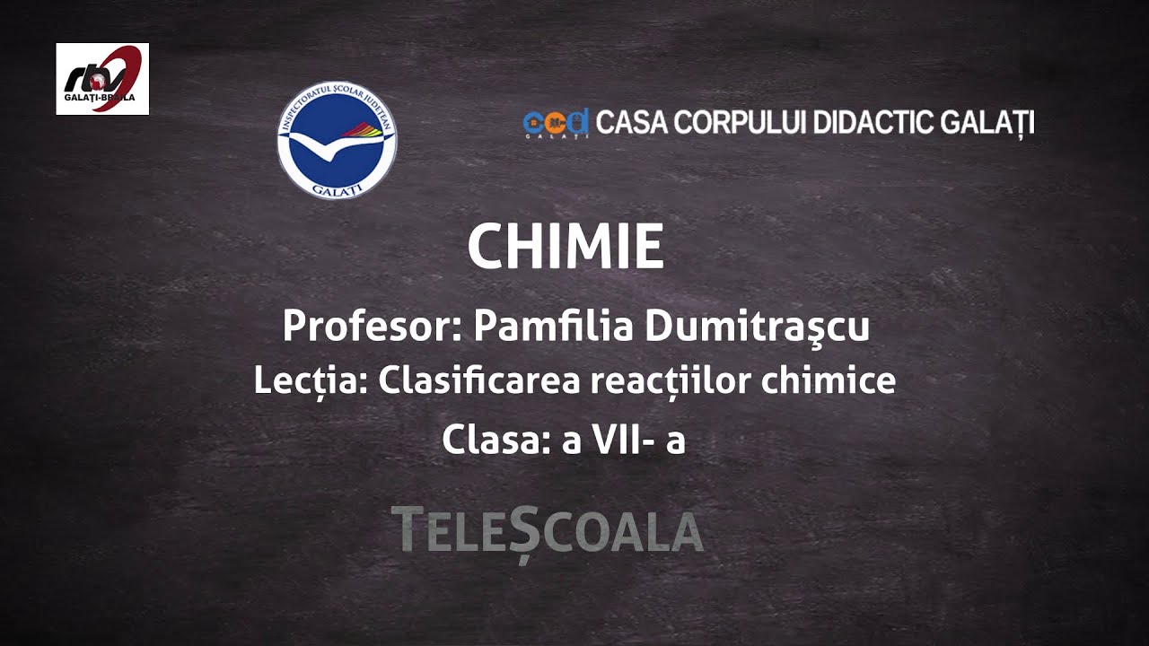 Chimie - Clasa 7 - ''Clasificarea Reactiilor Chimice'' - YouTube