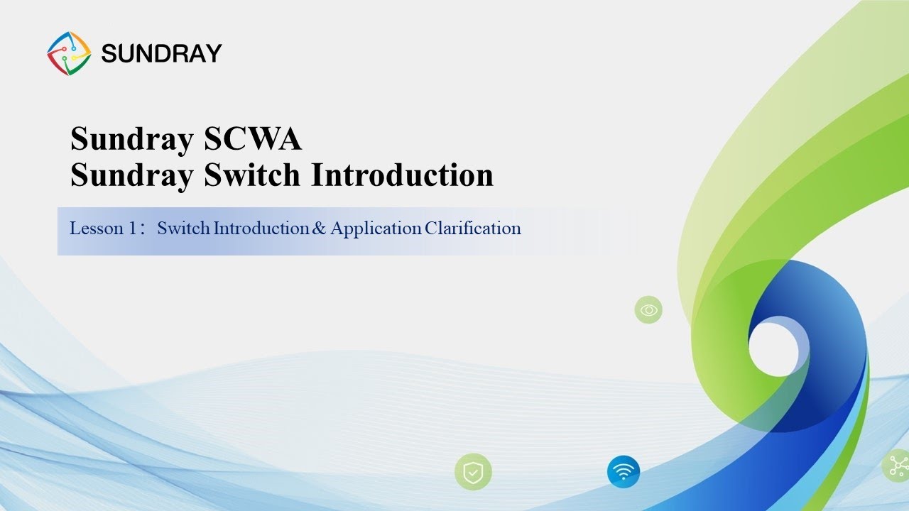 《Sundray SCWA》 Switch 01 Sundray Switch Introduction - YouTube