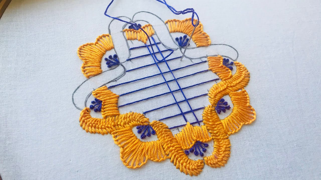 Hand Embroidery: Motif Embroidery/Traditional Embroidery/Flower ...