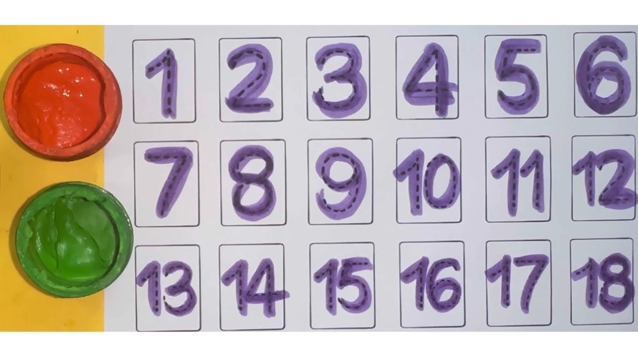 Learn Counting 1 to 18 For Toddler’s and Kids | Learn To Count Numbers ...