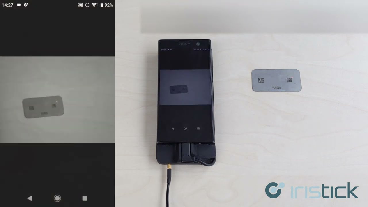 Barcode scanning with Iristick smart glasses - YouTube