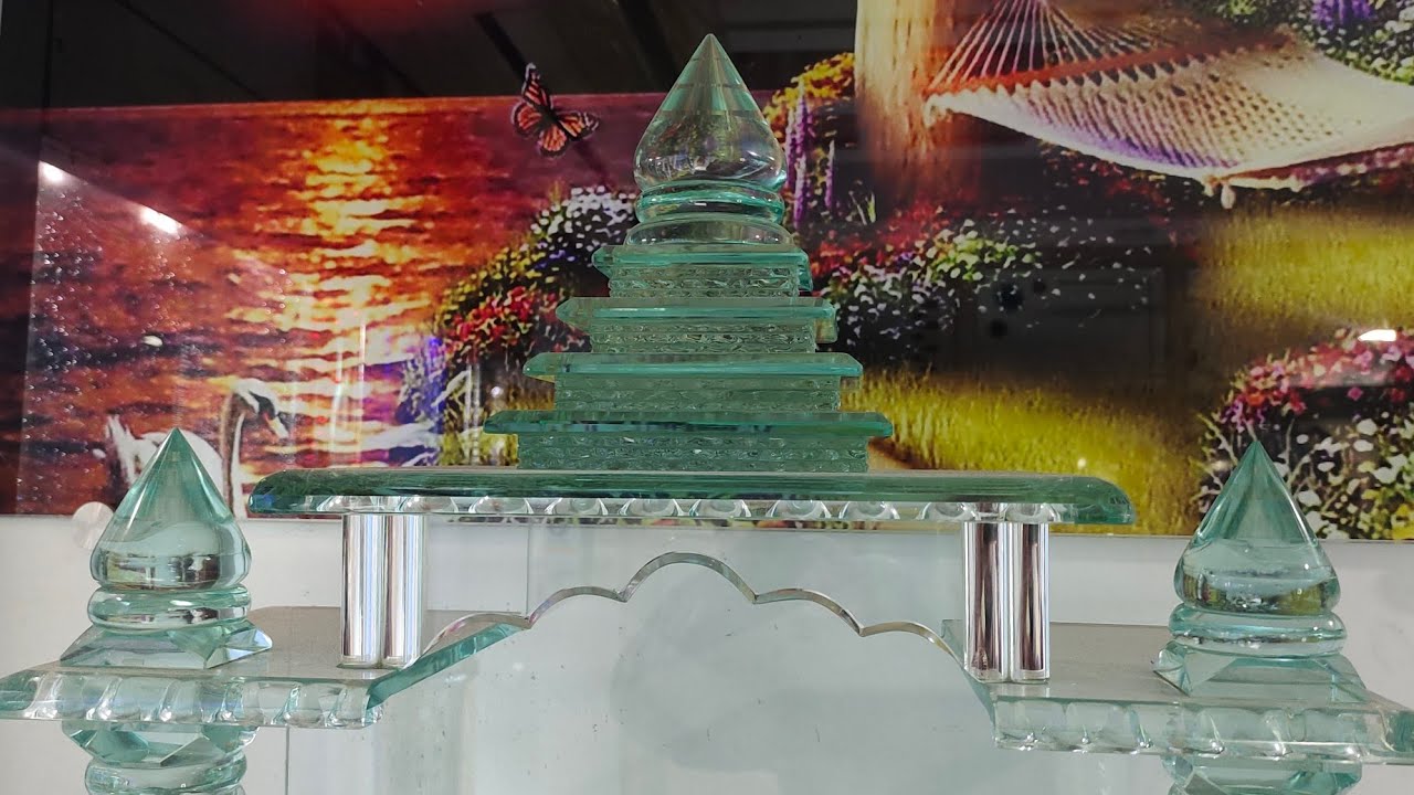 how to make glass||krishna glass design tukdi work||mirror LED design ...