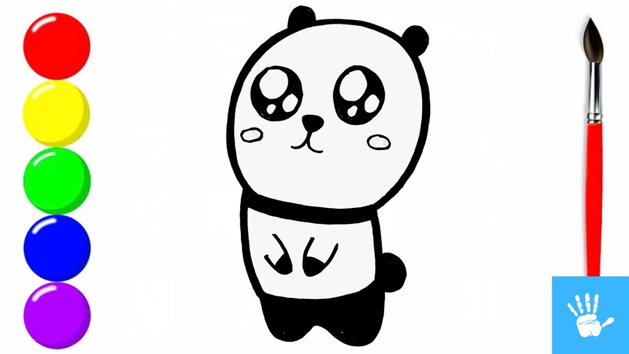 How To Draw a Cute Panda | Bolalar uchun panda rasm chizish | рисуем ...