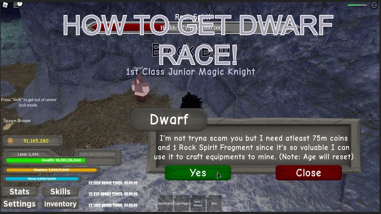 How to get Dwarf Race! | Black Clover Kingdom Grimshot Roblox - YouTube