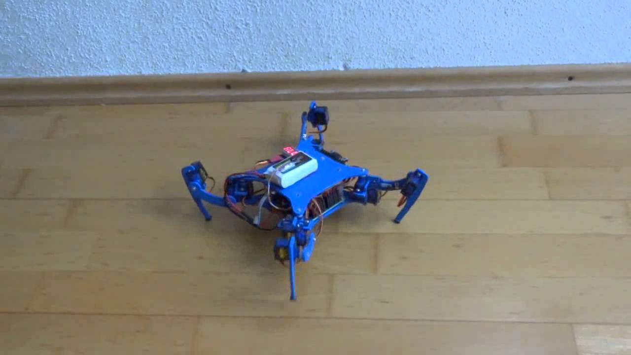 YAQ - Yet Another Quadrupedal: frog gait - YouTube