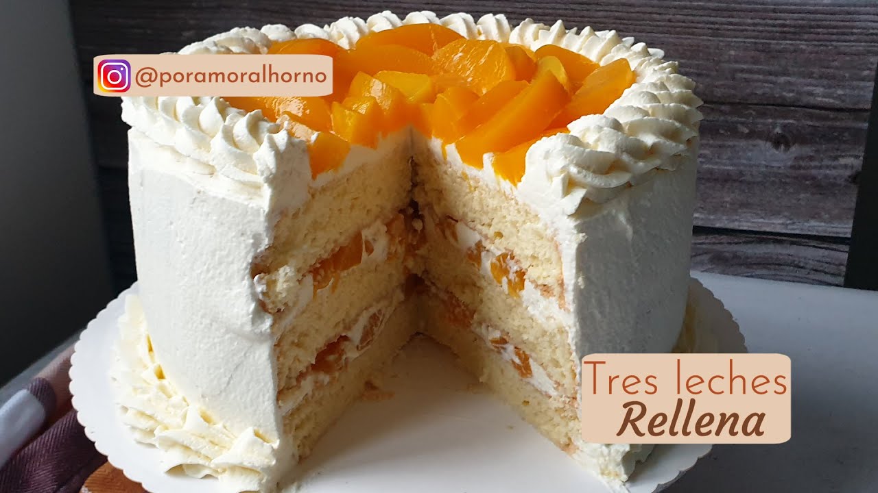 Torta tres leches rellena - receta completa paso a paso - YouTube