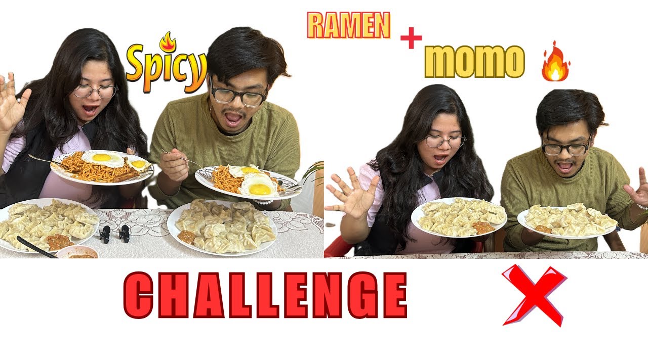 Momo and Ramen Eating Challenge | Spicy Showdown! #hillsandthrills ...