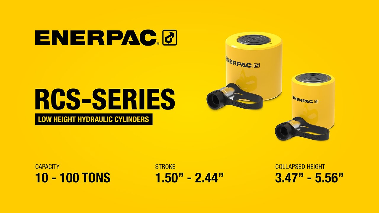 RCS-Series Low Height Hydraulic Cylinders | Enerpac - YouTube