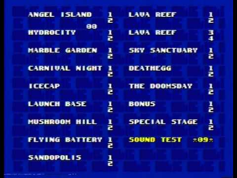 Sonic 3 & Knuckles - Complete Sound Test Cycle - Model 2 VA1.8 Genesis ...