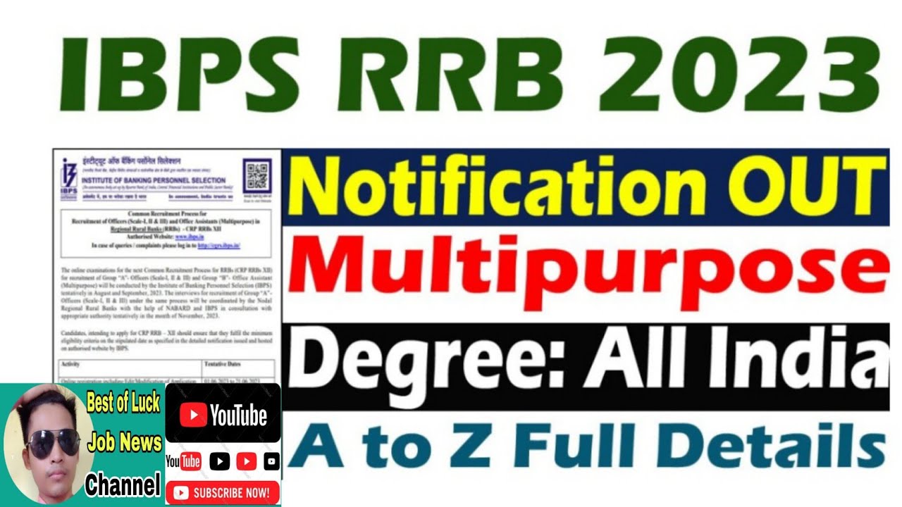IBPS RRB Recruitment 2023 Notification Released For Application Form ...