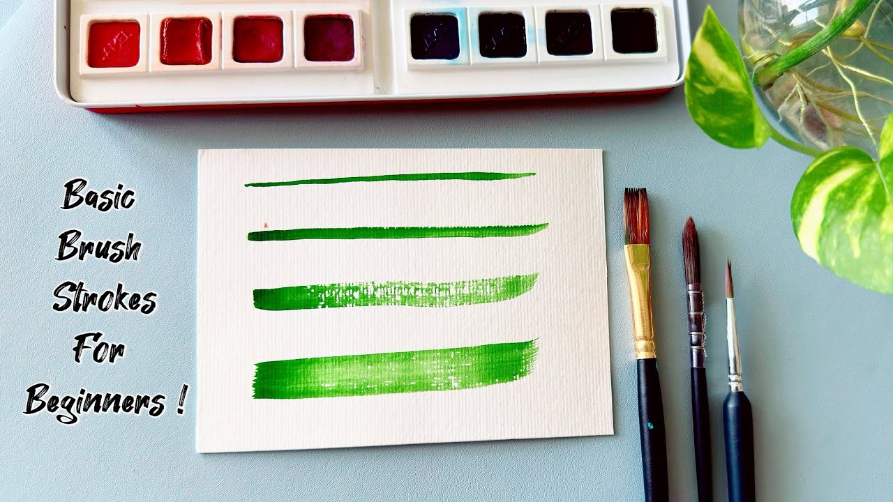 Mastering Basic Brush Strokes: A Beginner's Guide - YouTube