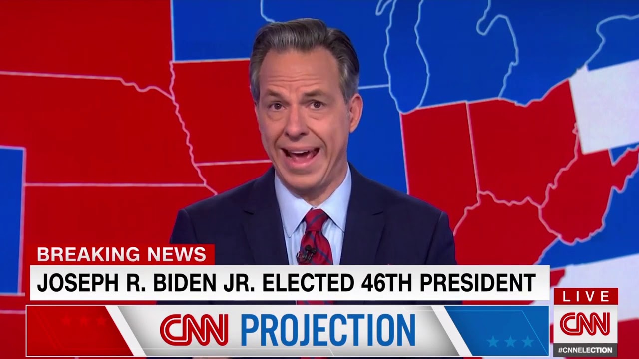 CNN projectsJoe Biden wins the 2020 Presidential Election - YouTube