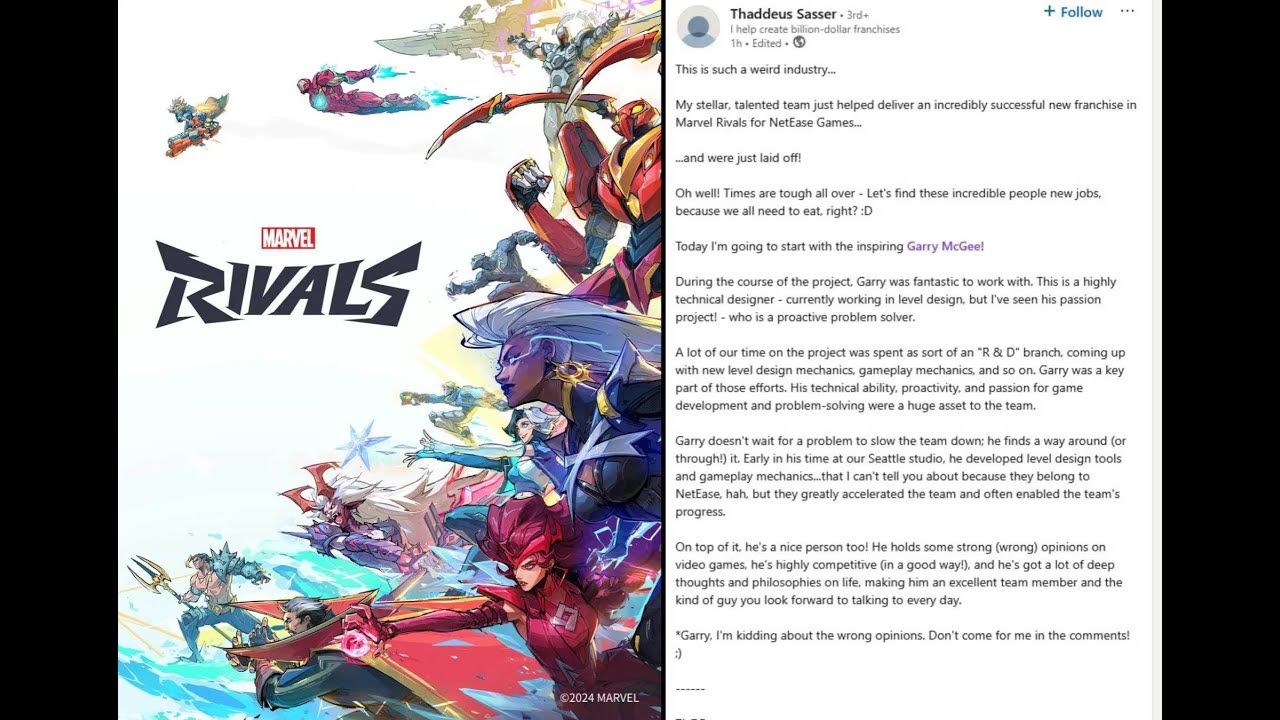 Marvel Rivals Layoffs Is Insane - YouTube