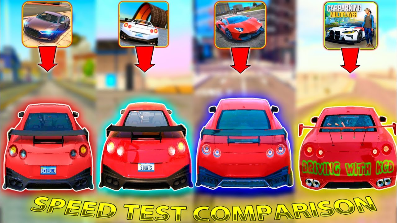 Nissan GTR Speed Comparison | Ultimate Vs Extreme Vs Car Stunt Vs Car ...