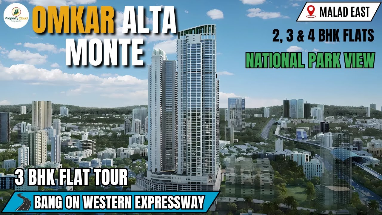 Omkar Alta Monte in Malad East 3 BHK Flat Tour Luxury Project Review ...