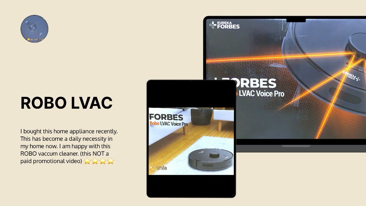 ROBO LVAC Voice Pro Eureka Forbes | Set Up | DEMO | REVIEW | ROBOTIC ...