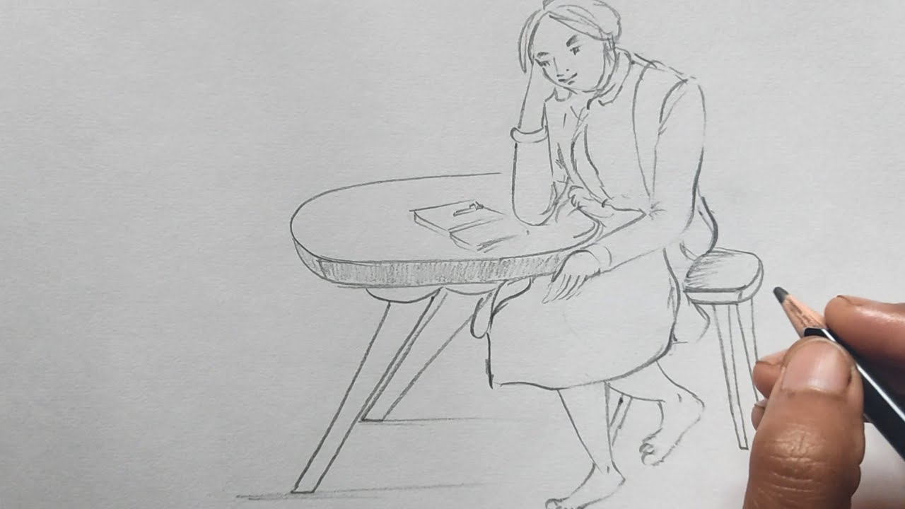 Poet drawing easy/figure drawing with pencil/লেখক আকা সহজ করে/ভাবুক আকা ...