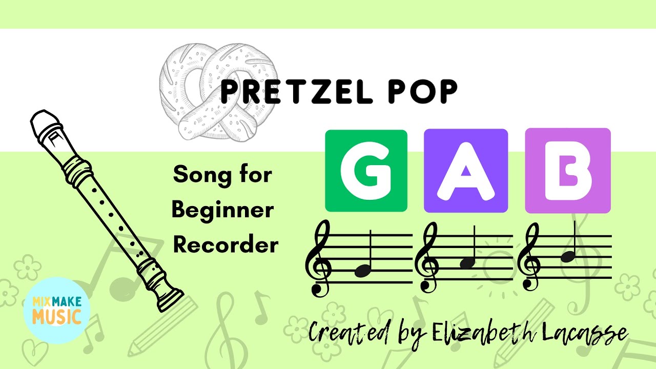 Pretzel Pop: G, A, B Play-Along for Soprano Recorder - YouTube