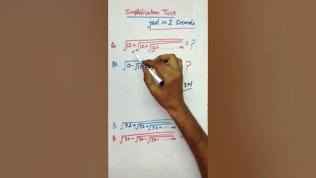 Simplification Tricks | Maths Creativity | Awesome | Surds & Indices Tricks #mathsderive #shorts ...