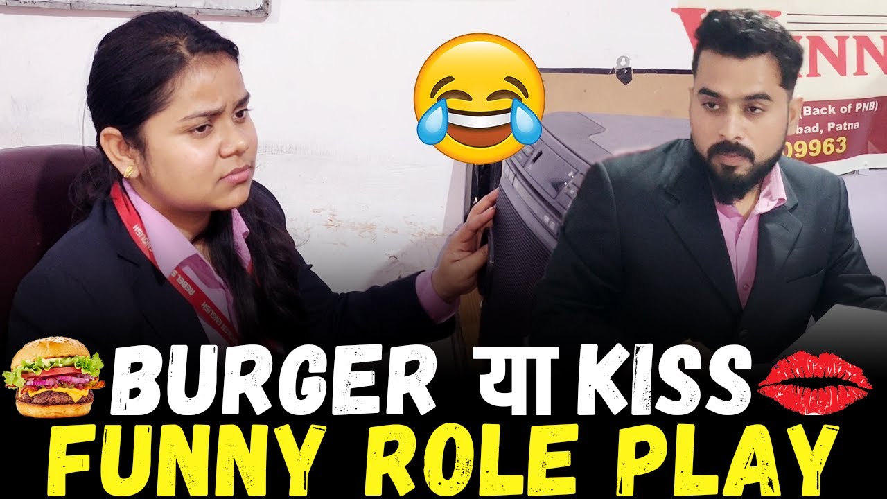 Kiss Or Burger | Funniest Role Play | Spoken English Activity - YouTube