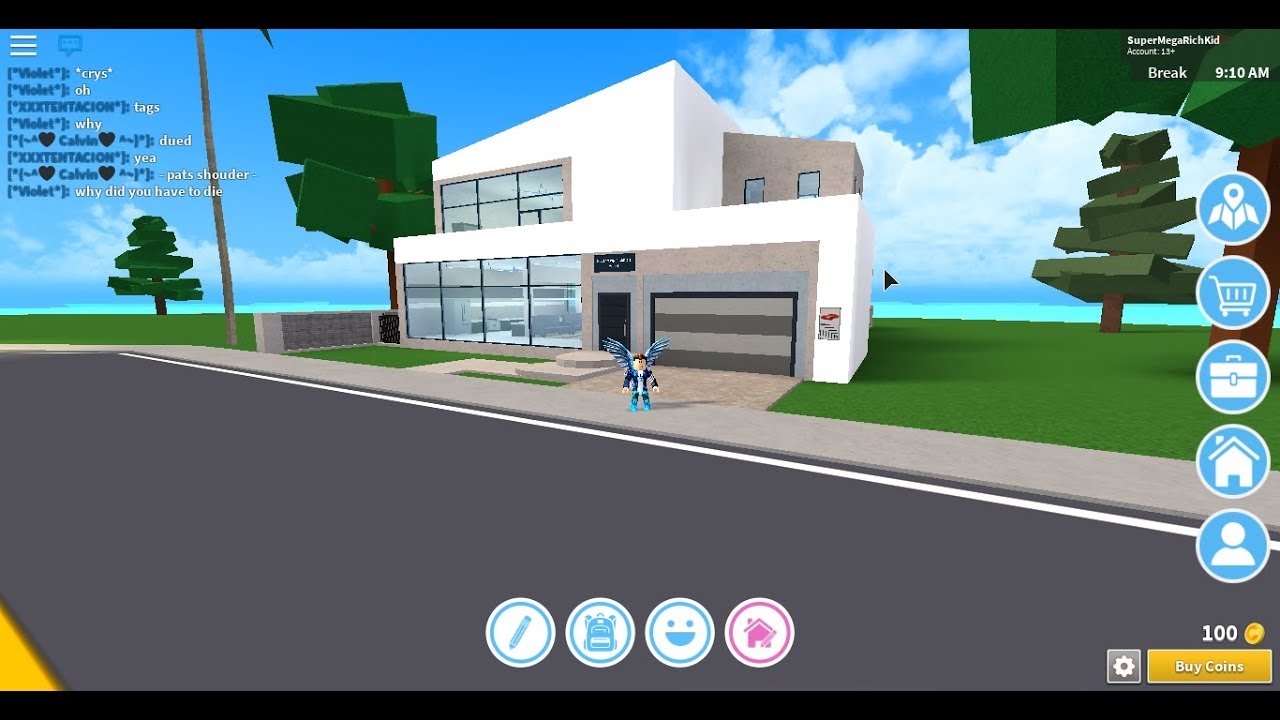 SuperMegaRichKid Roblox Robloxian High Modern House Tour - YouTube