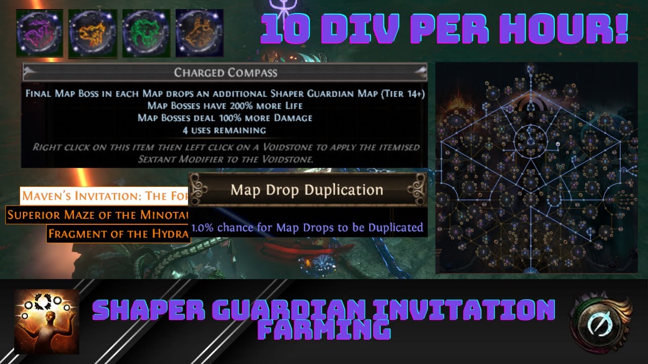 [Path of Exile] Shaper Guardian Invitation Farming - Complete Strategy ...