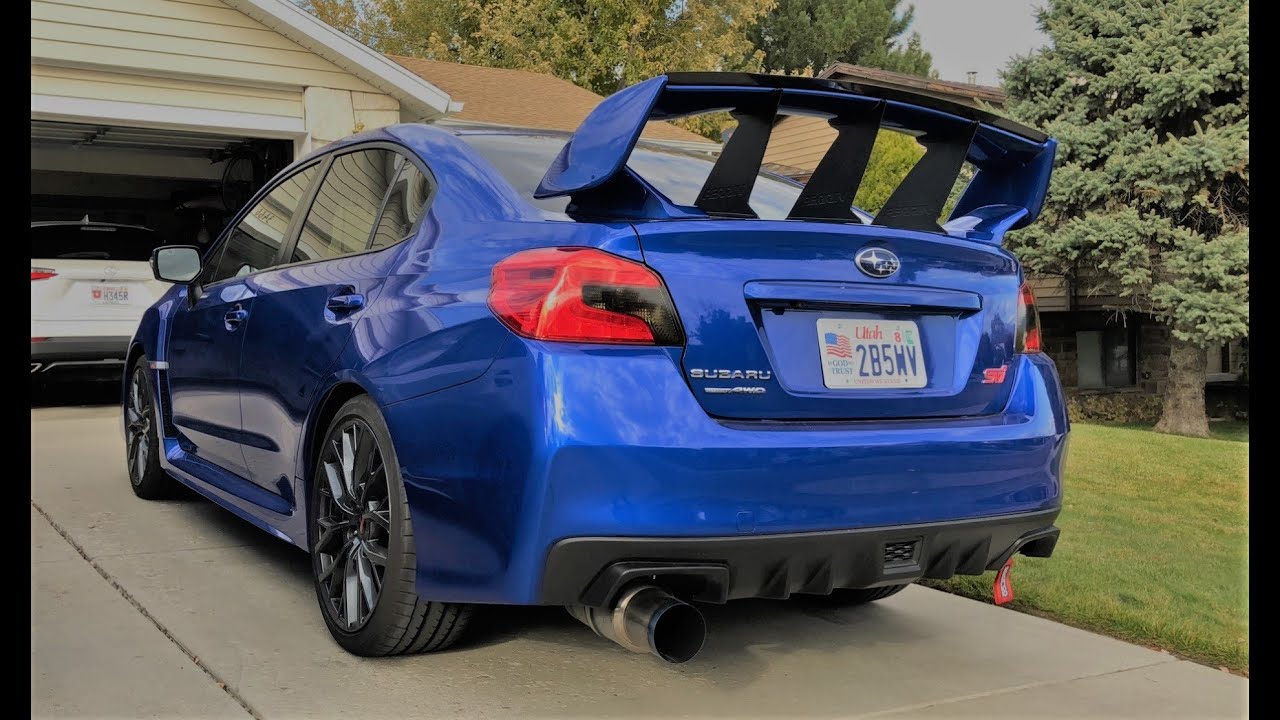 Giving my 2019 STI's rear end a makeover! Wing stabilizer and gurney ...