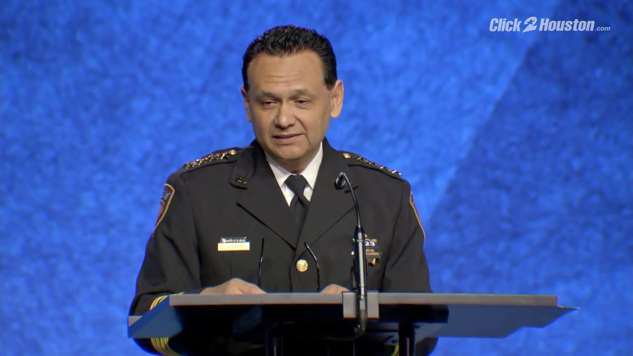 Harris County Sheriff Ed Gonzalez delivers remarks during funeral for ...