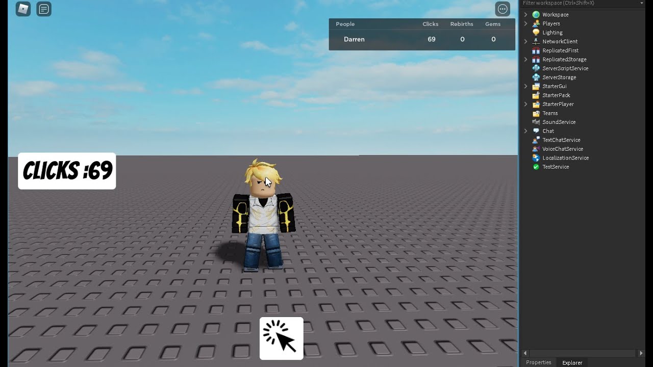 How to Script Leaderboard currency and Clicks, Clicks GUI! (Script In ...