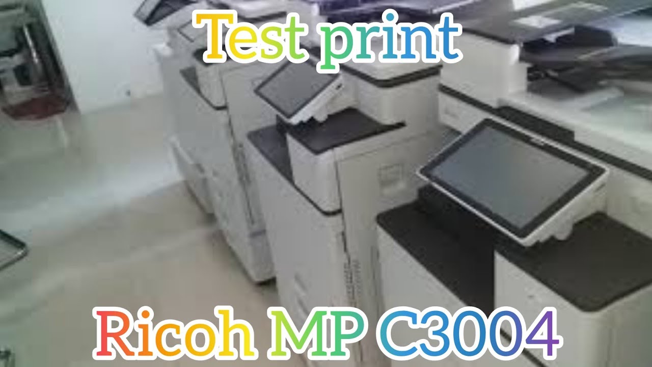Test print gambar Full colour di mesin fotocopy warna Ricoh MP C3004 ...