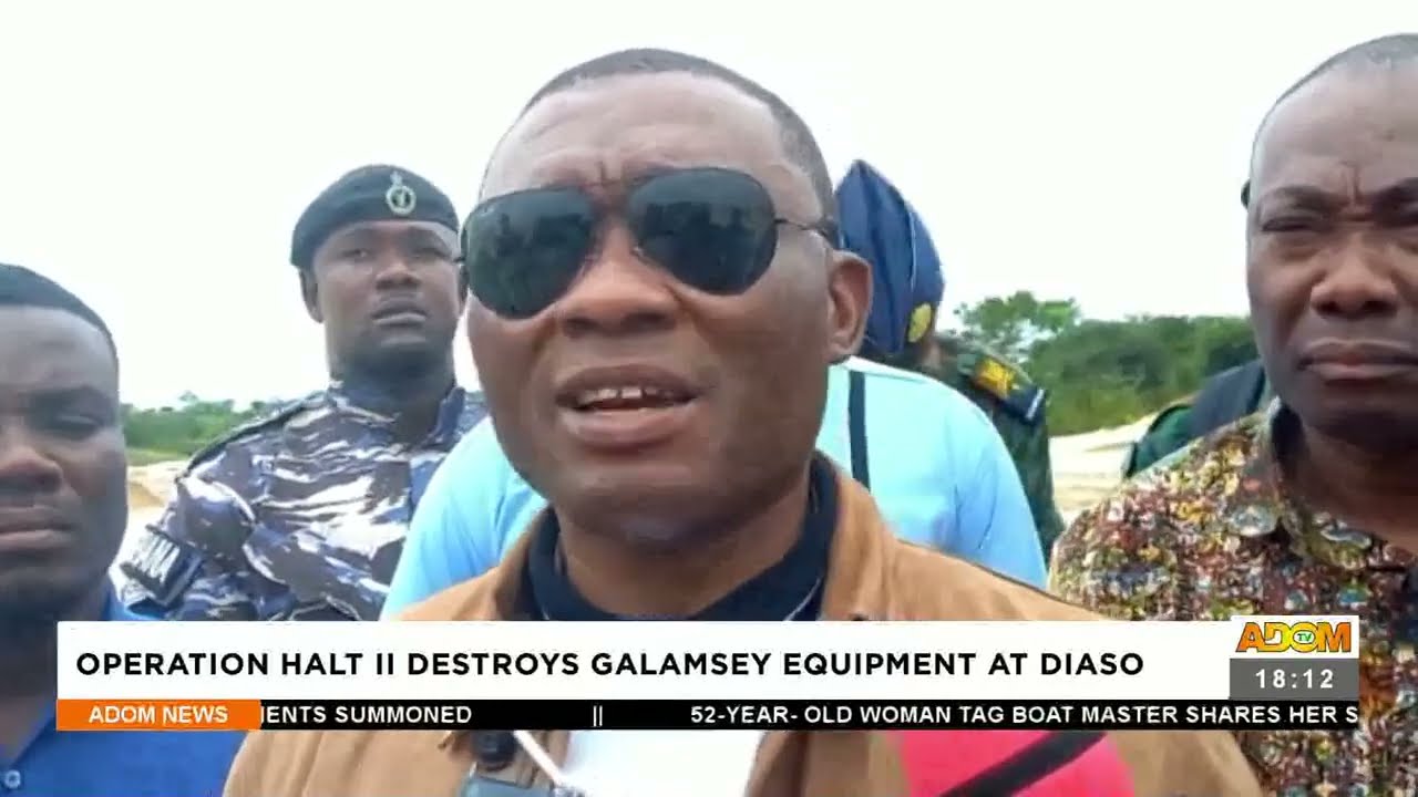 Operation halt II destroys galamsey equipment at Diaso - Adom TV News ...