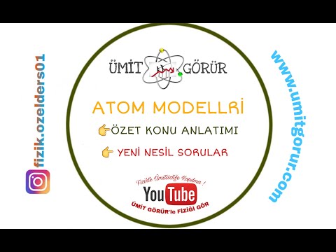 ÜMİT GÖRÜR Atom Modelleri 1 ( Özet Konu anlatımlı )