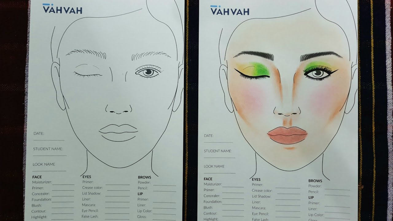 How To Color Makeup Face Charts | Saubhaya Makeup