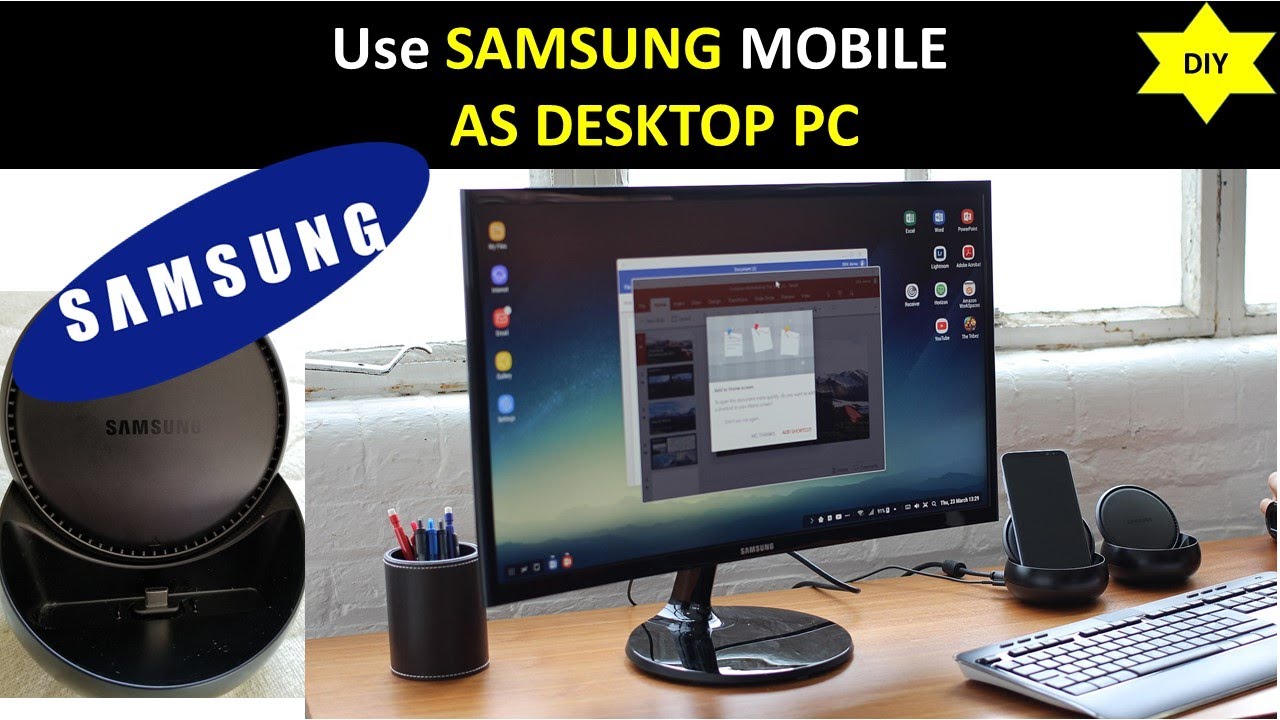 Samsung DEX mobile phone as PC - YouTube