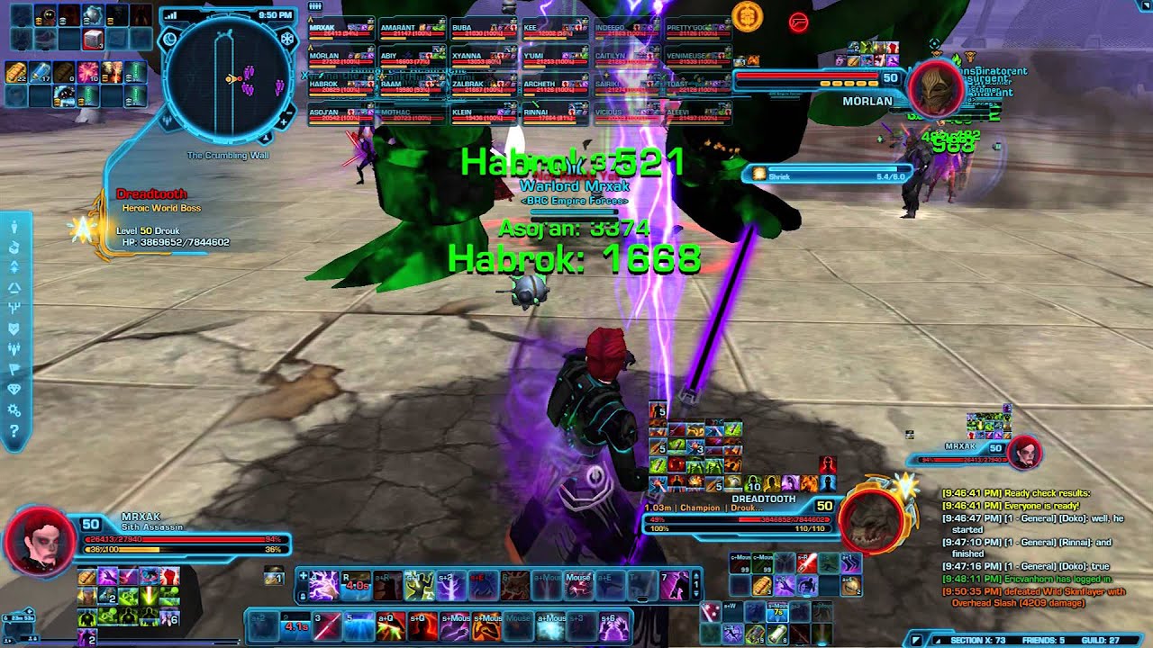 SWTOR Dreadtooth [10 stacks] Tank POV - YouTube