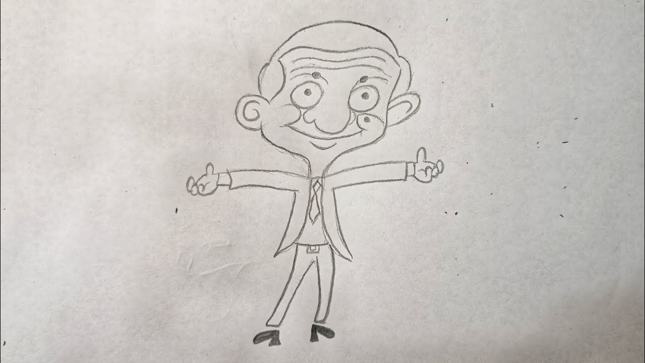 How To Draw Mr Bean Easy Step By Step - YouTube