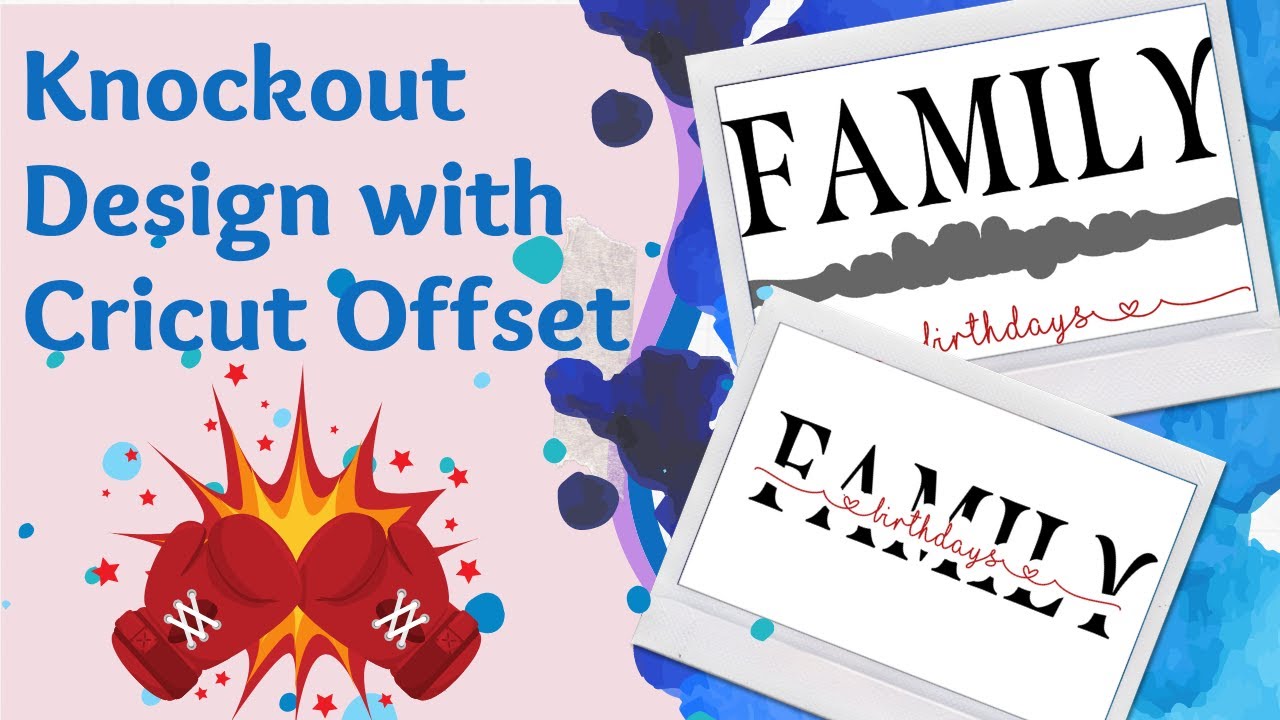 Knockout Design with Cricut Design Space Offset Feature - YouTube