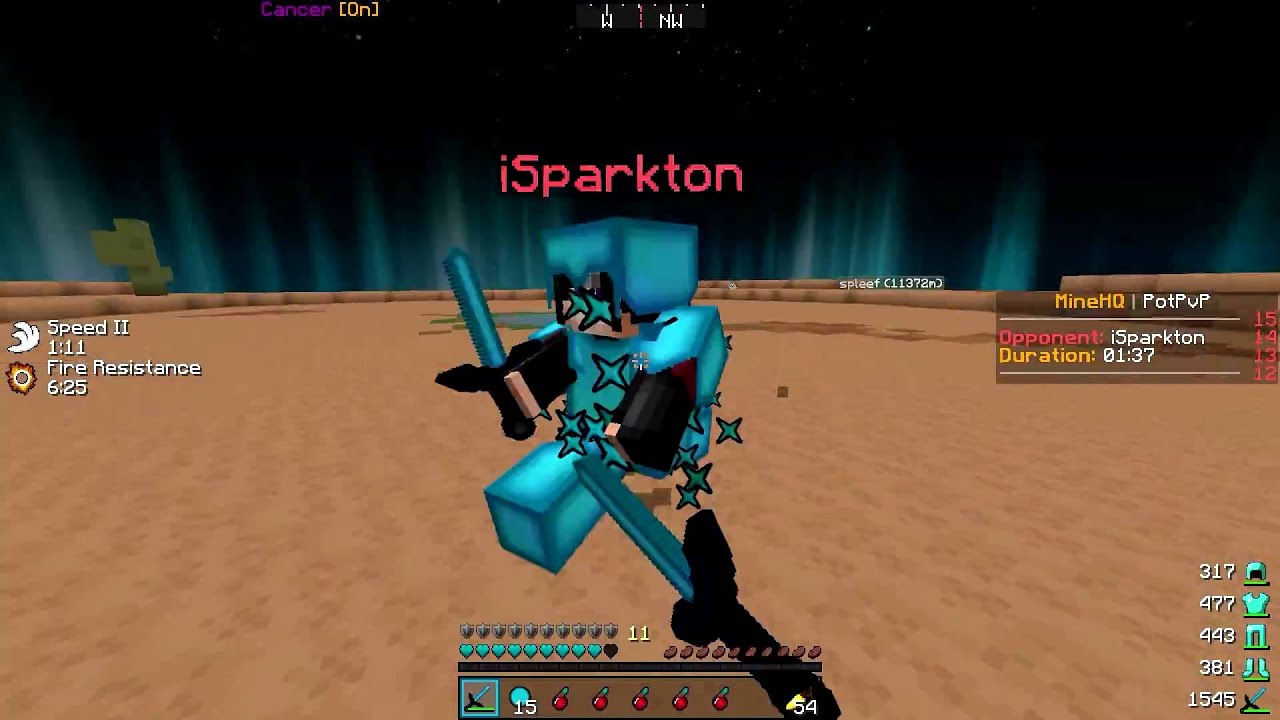 1v1 vs iSparkton | Nouveau processeur | Mod Showcase [PotPvP] - YouTube