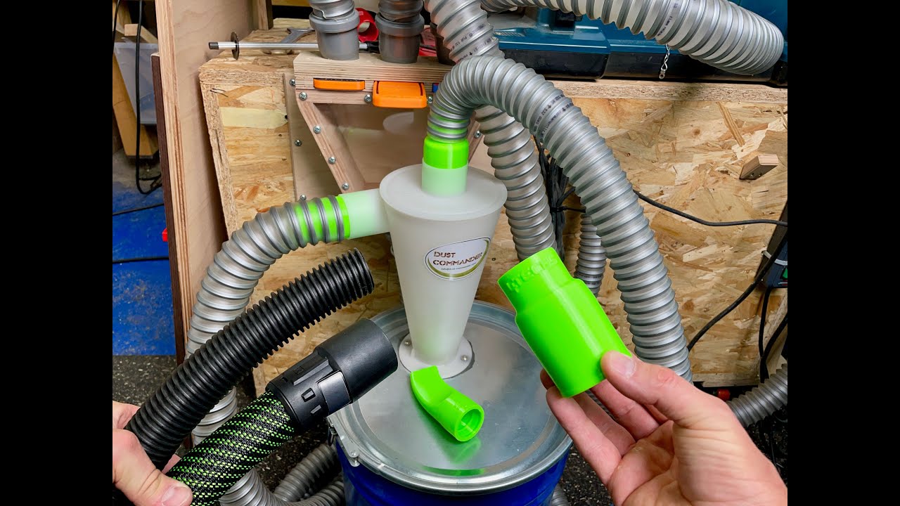 Zyklon Staubabsaugung Universal Anschluss Schlauchadapter aus TPU *fast* unzerstörbar - YouTube
