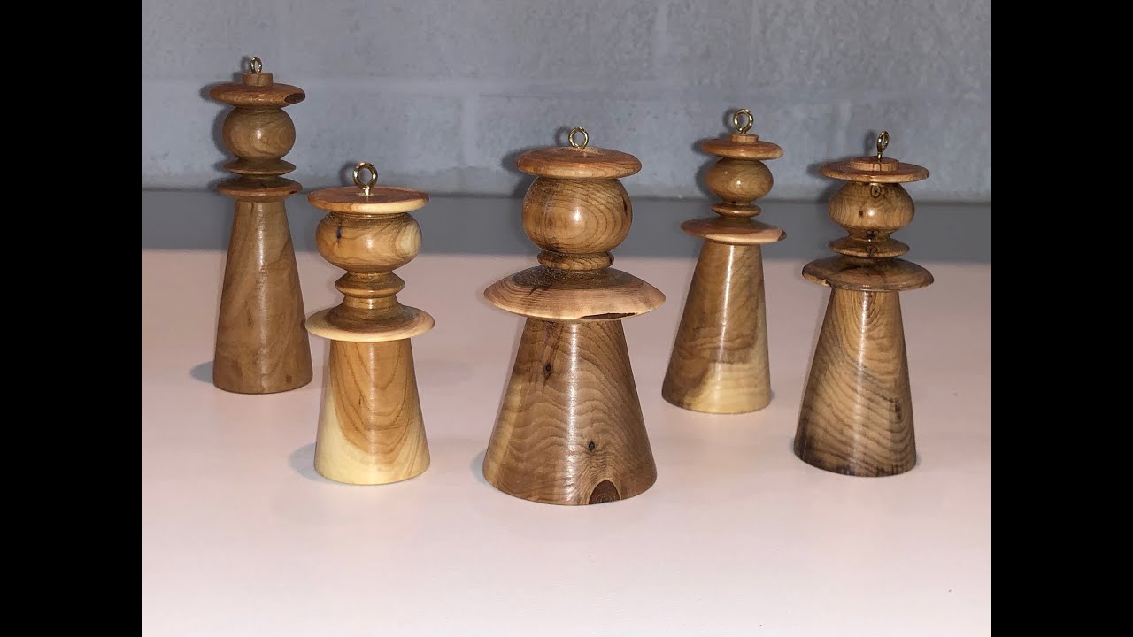 Woodturning Christmas tree angels - YouTube