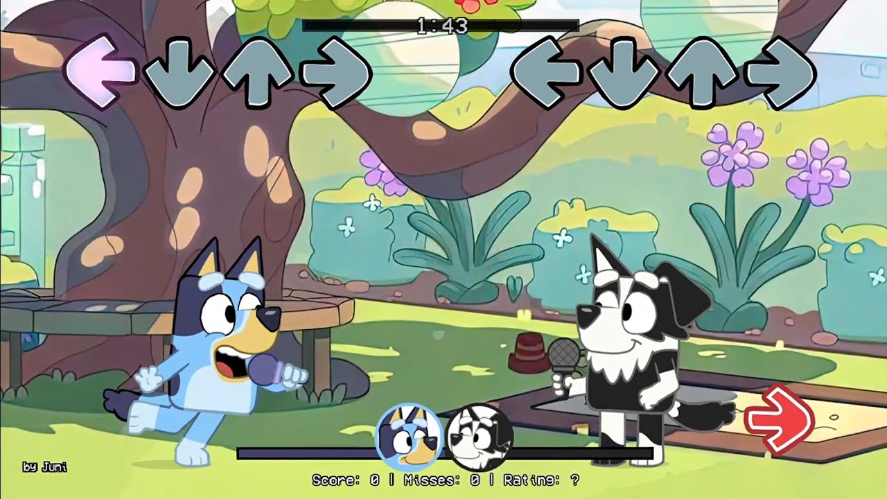 Friday Night Funkin Bluey VS Bingo & Mackenzie Sings Bluey Can Can ...