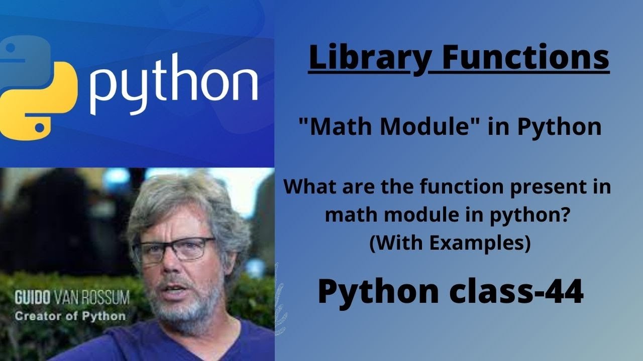 Math Module In Pythoncomplete Python Math Module Tutorial With Example 3902