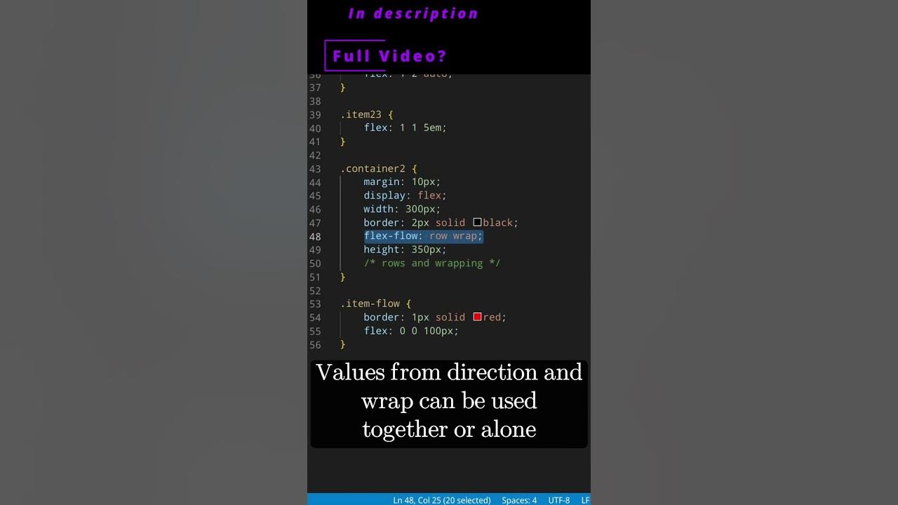 💻 Css 27c 💻 Flex Flow Property 💻 Css Css3 Csscourse Html Html5 Omg Youtube