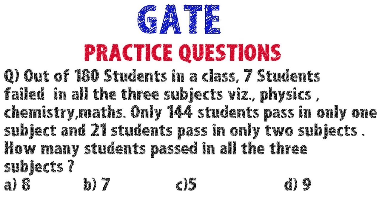 GATE ( GENERAL APTITUDE ) PRACTICE QUESTION FOR ALL BRANCHES - YouTube
