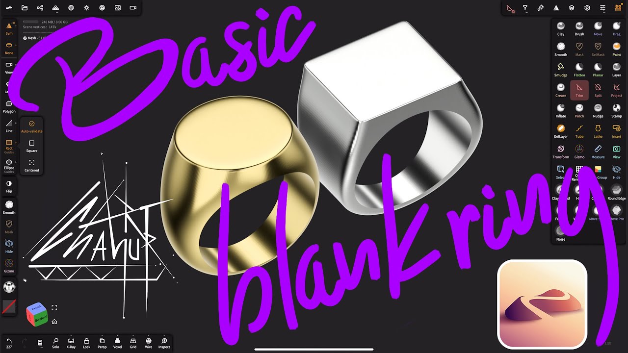 Basic Signet Rings in Nomad Sculpt | Jewelry Design Tutorial - YouTube