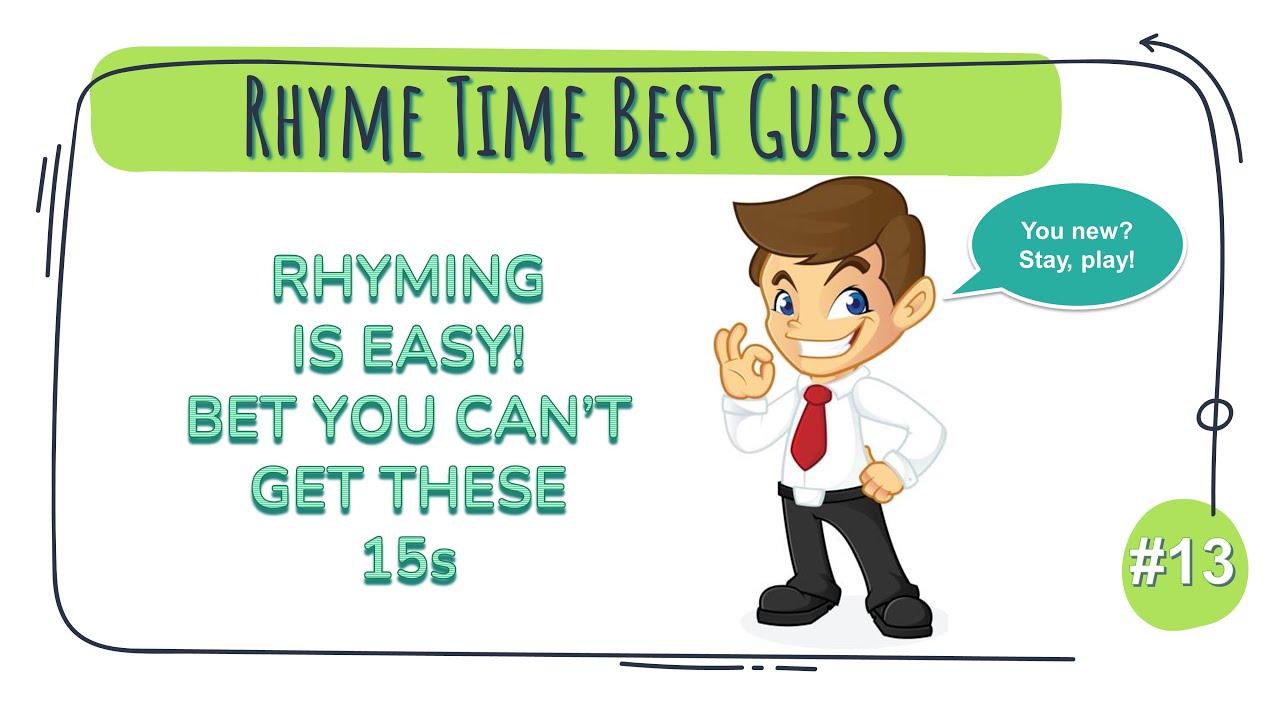 GUESS THE WORD - 2 Words That Rhyme | WORD FUN | QUIZ CHALLENGE | WORD ...