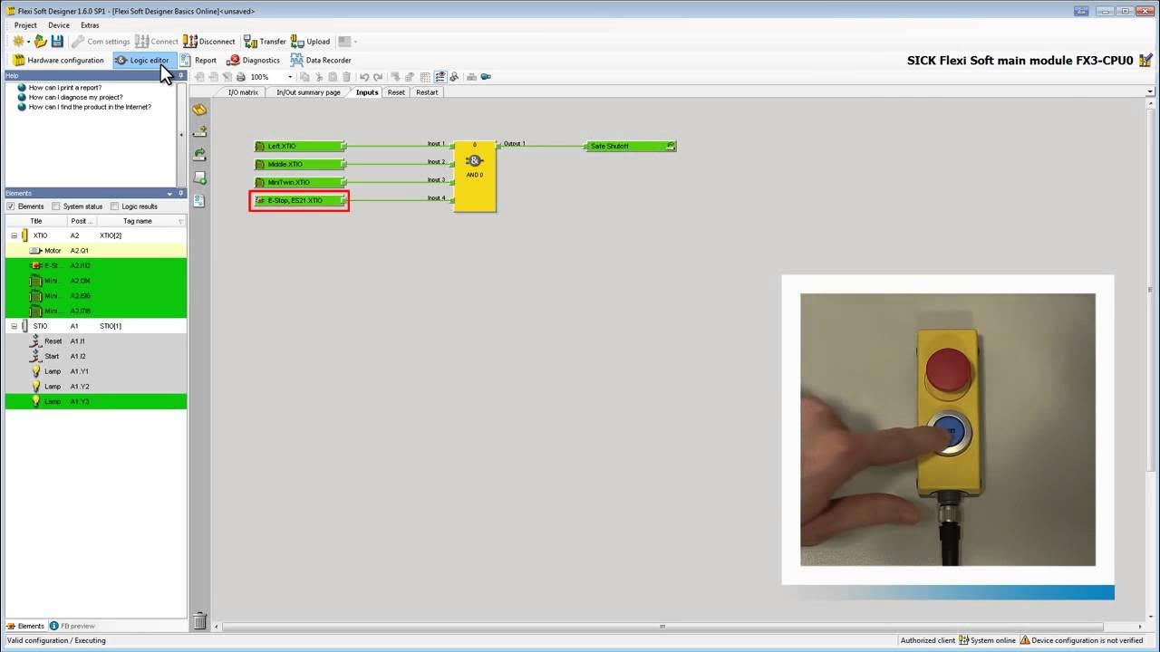 8 Flexi Soft Designer FSD Tutorial How to transfer configuration to flexi soft - YouTube