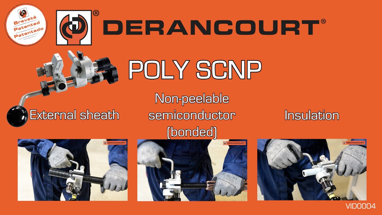 POLY SCNP - stripping tool for MV cable preparation (DERANCOURT) - YouTube